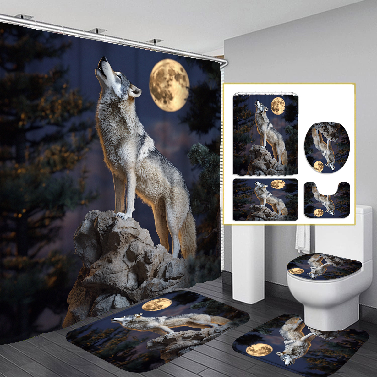 Wolf Bathroom Set