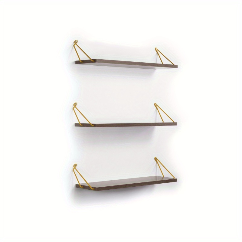 Rustic Floating Shelves 3 tier Metal Wall mounted - Temu