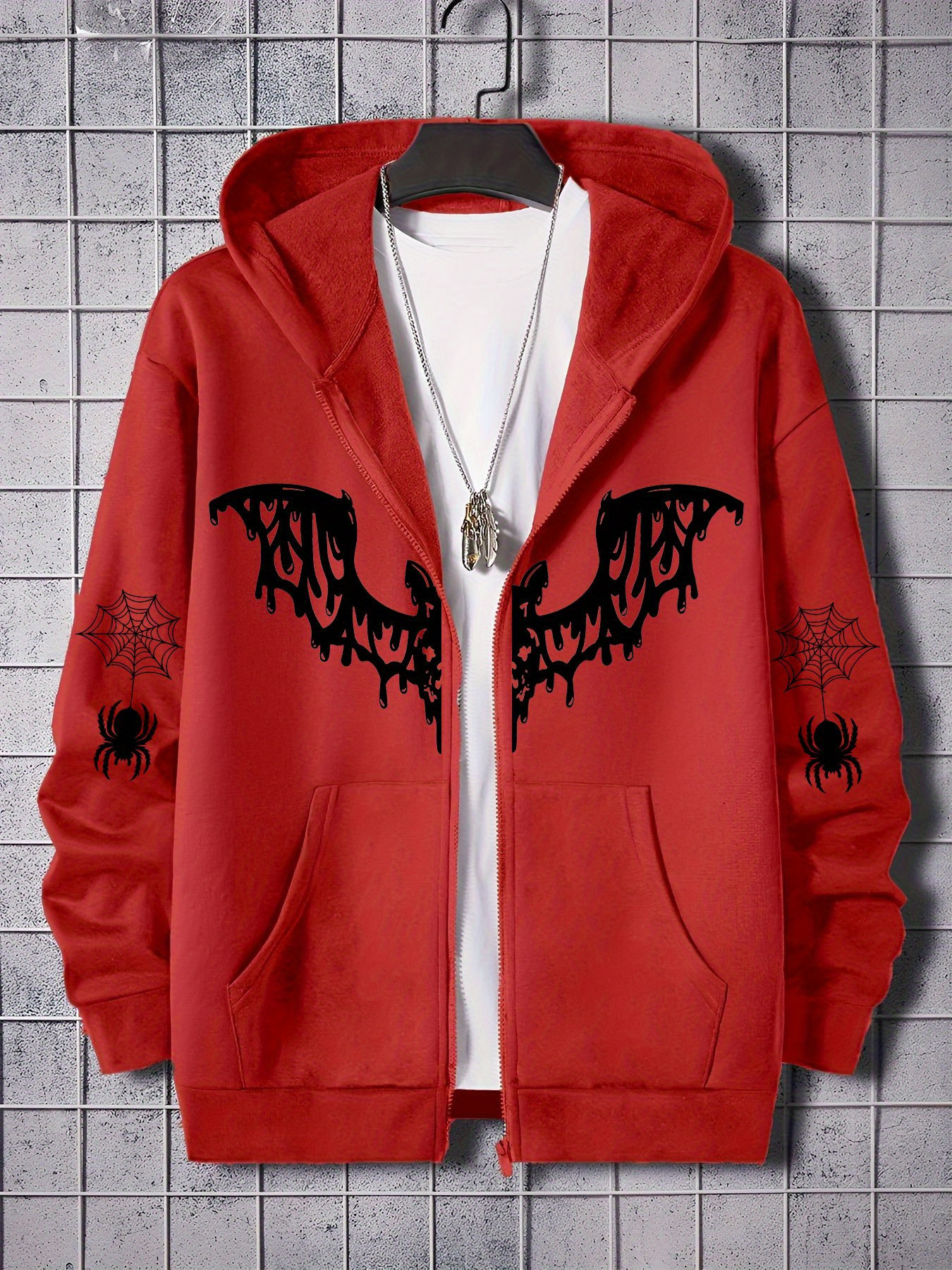 mens zip up hoodie sold on Temu United States