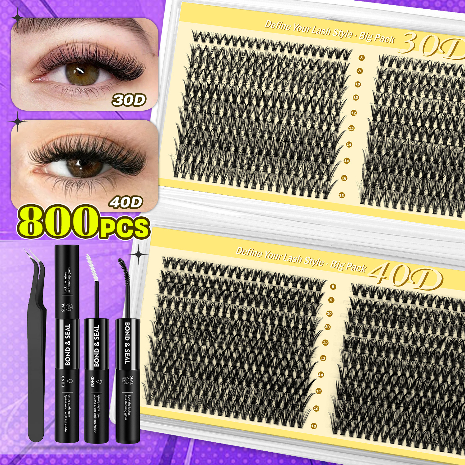 diy lash extension kit sold on Temu United States
