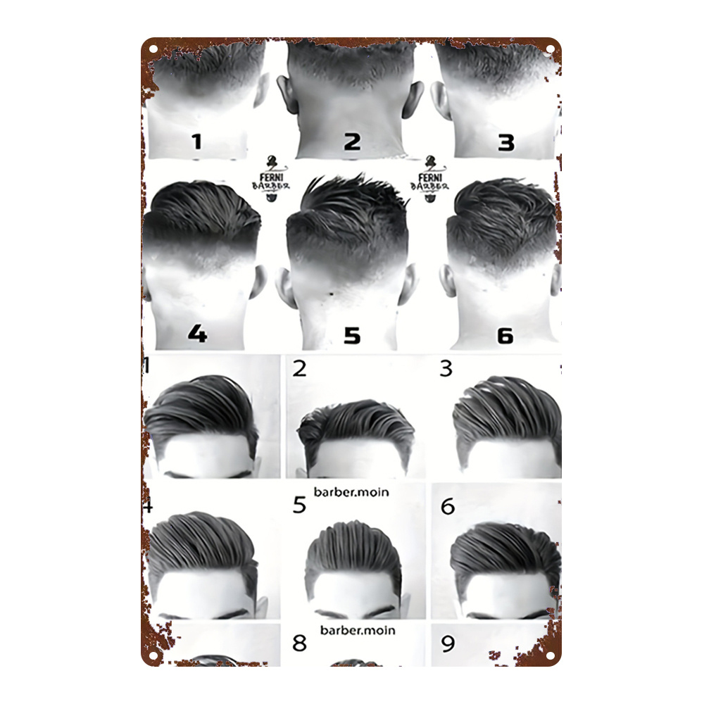 Haircut Styles For Men Chart 1950s USA Barbershop Haircut Charts Book