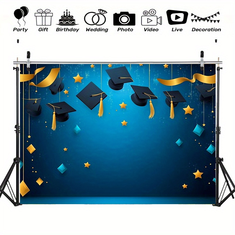 backdrop for graduation sold on Temu United States