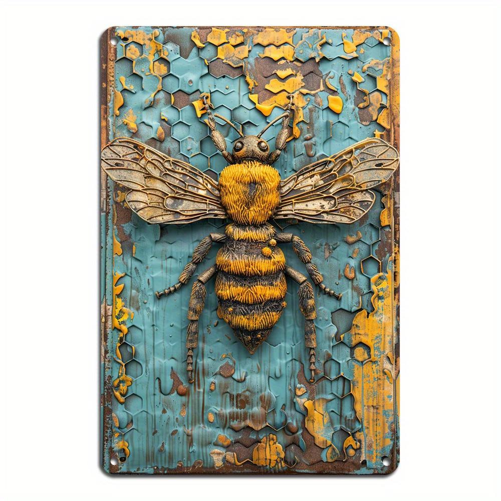Art Deco Bee Wall Decor Vintage inspired Aluminum Metal Tin - Temu