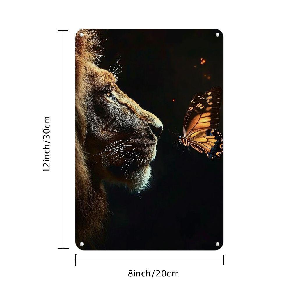 Abstract Animal Burning Lion Poster - Temu