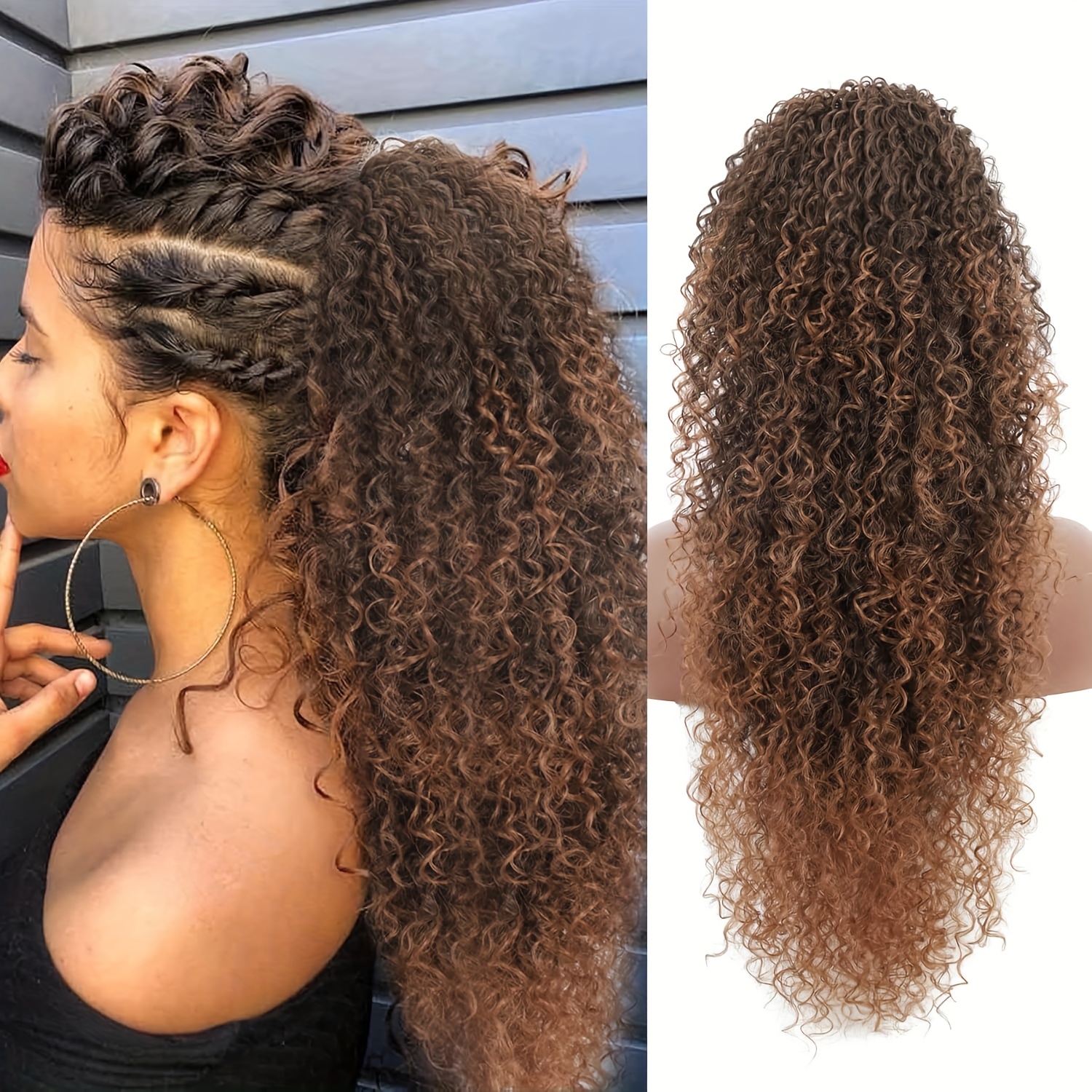 ponytail hair extensions sold on Temu United States