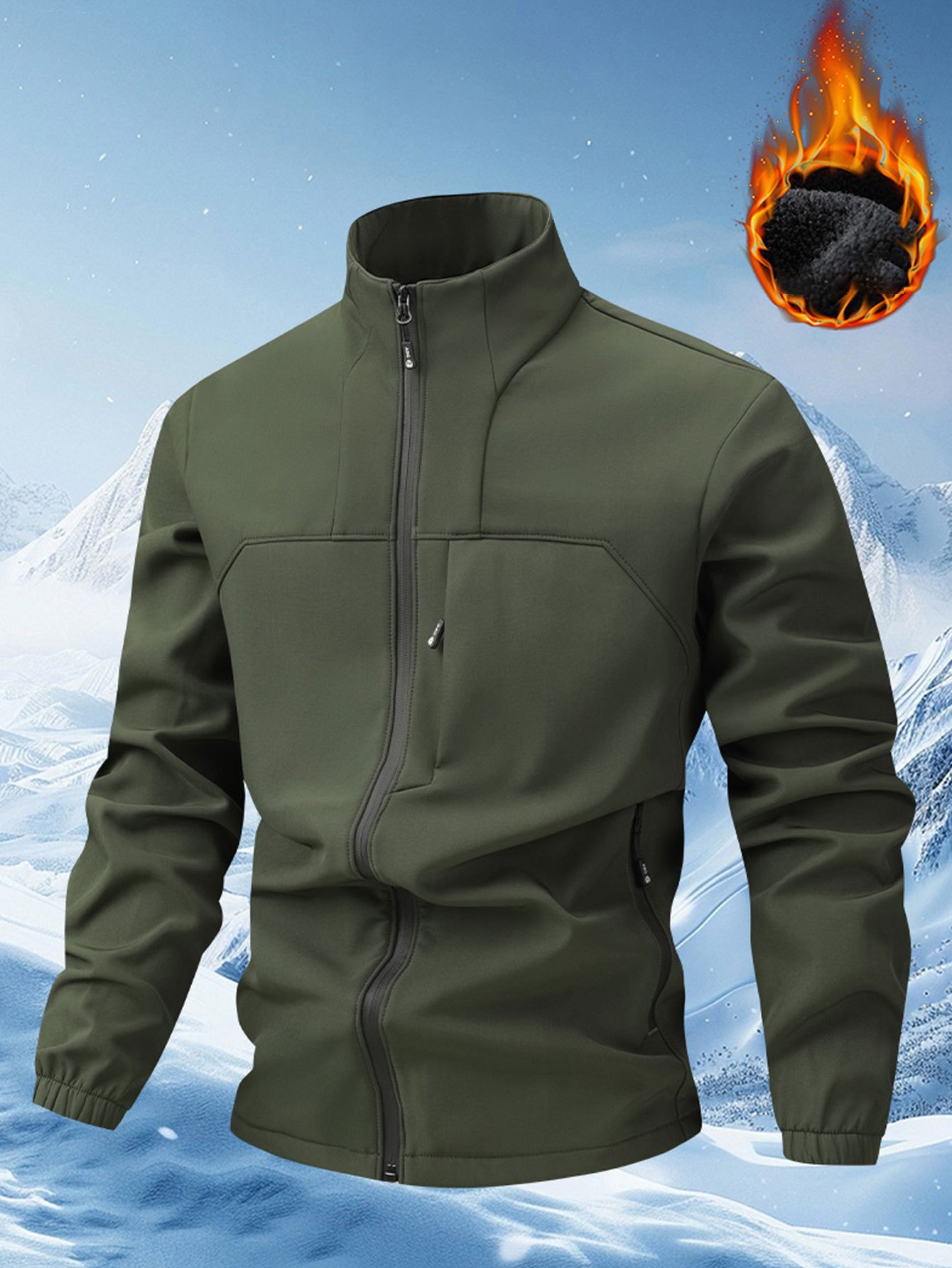 fleece lined windbreaker sold on Temu United States
