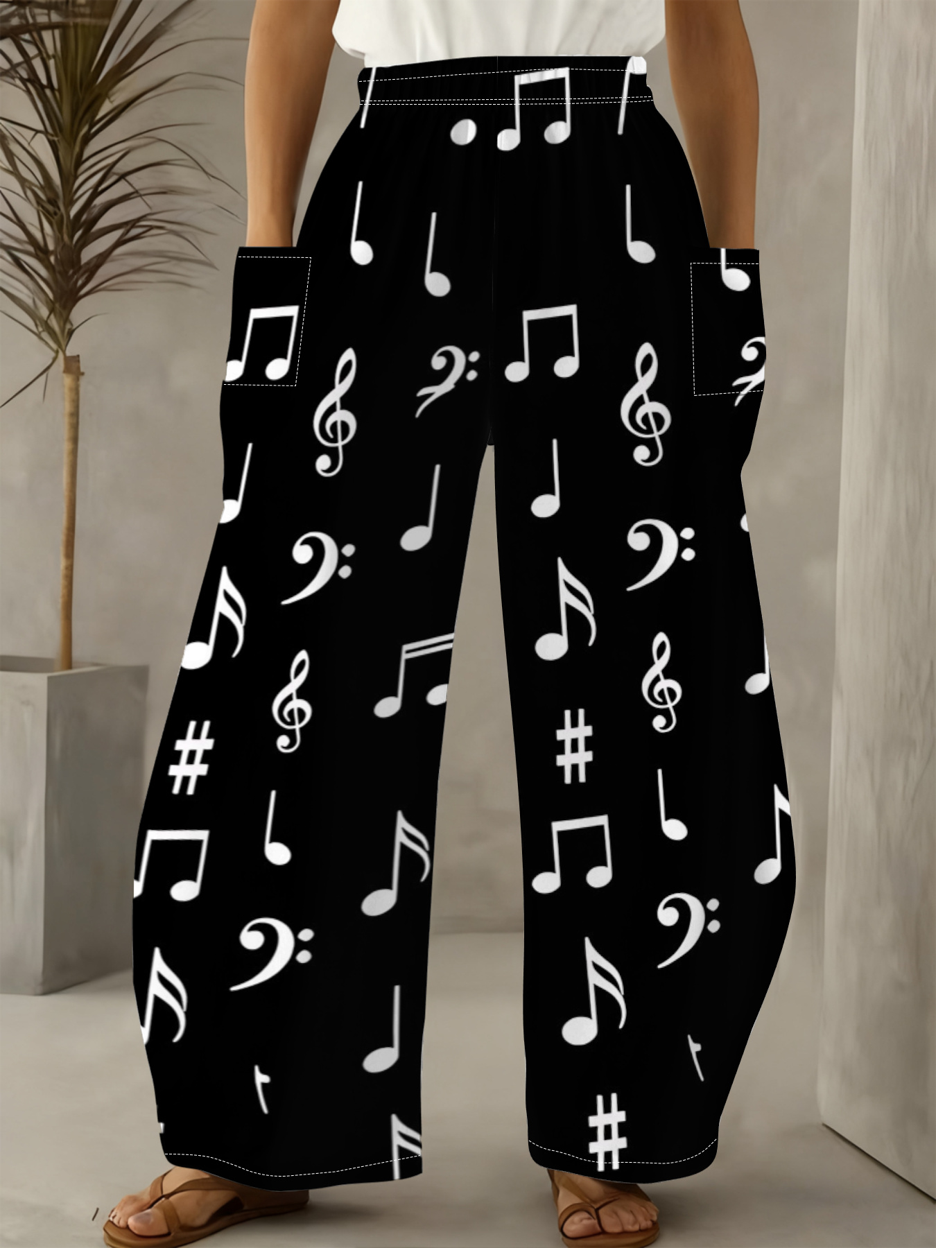 music note pants sold on Temu United States