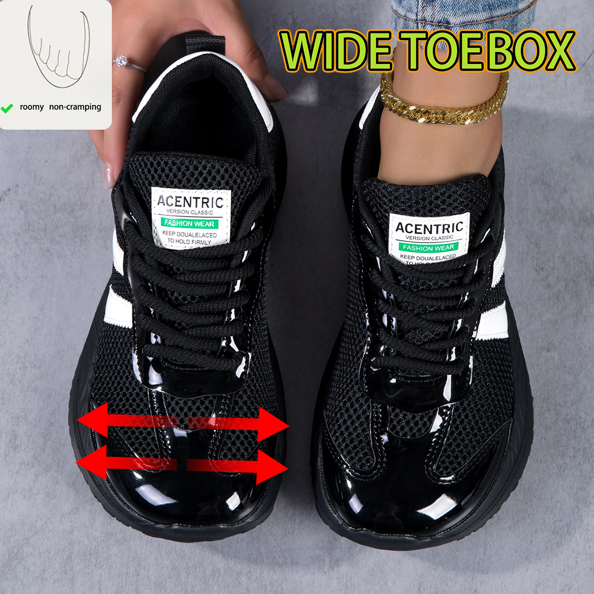 patent leather sneakers sold on Temu United States