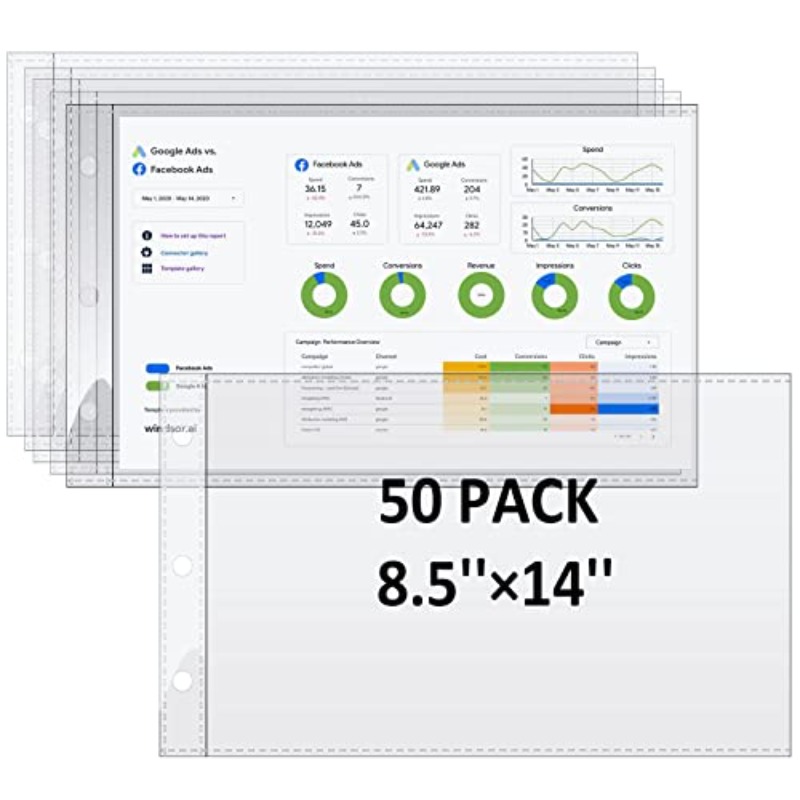 paper sheet protectors sold on Temu United States