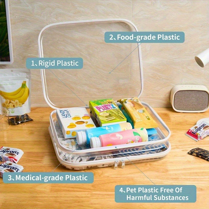 clear zipper pouch sold on Temu Australia