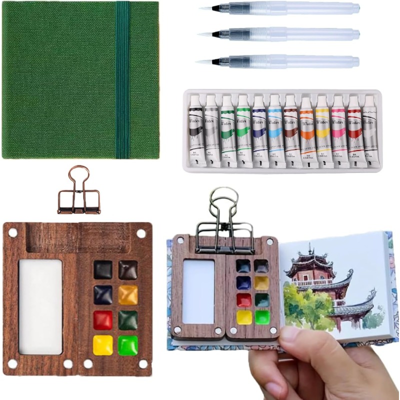 watercolor paint travel kit sold on Temu United States