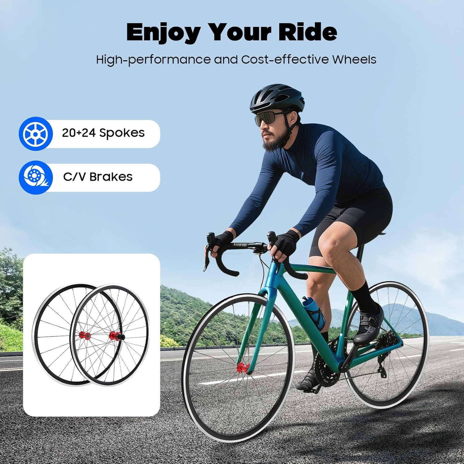 road bike wheels sold on Temu United States