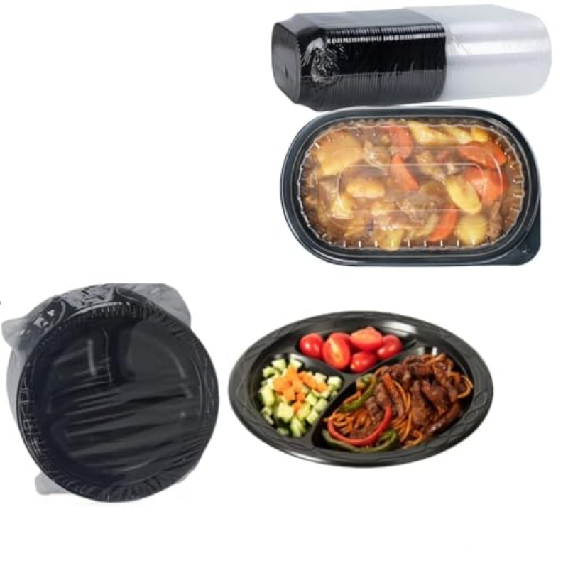 dinner plates with compartments sold on Temu United States