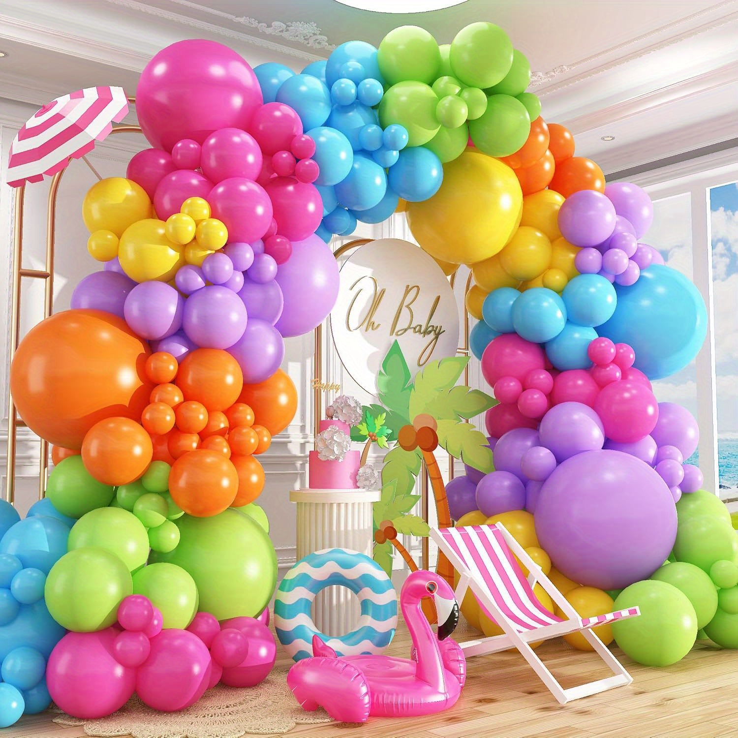 balloon garland sold on Temu United States