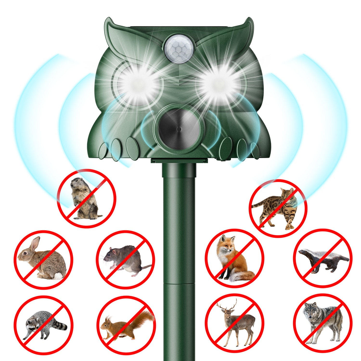 flashing motion sensor light sold on Temu United States