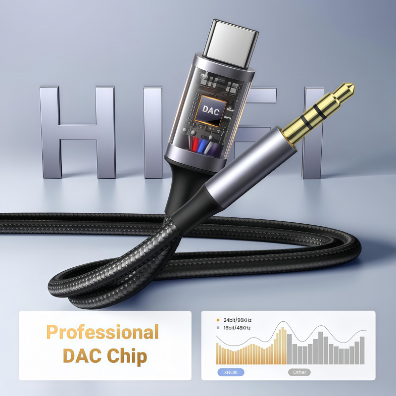 type c aux adapter sold on Temu United States