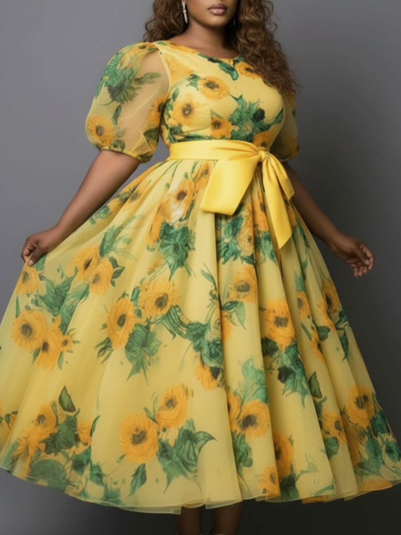 sunflower dresses sold on Temu United States