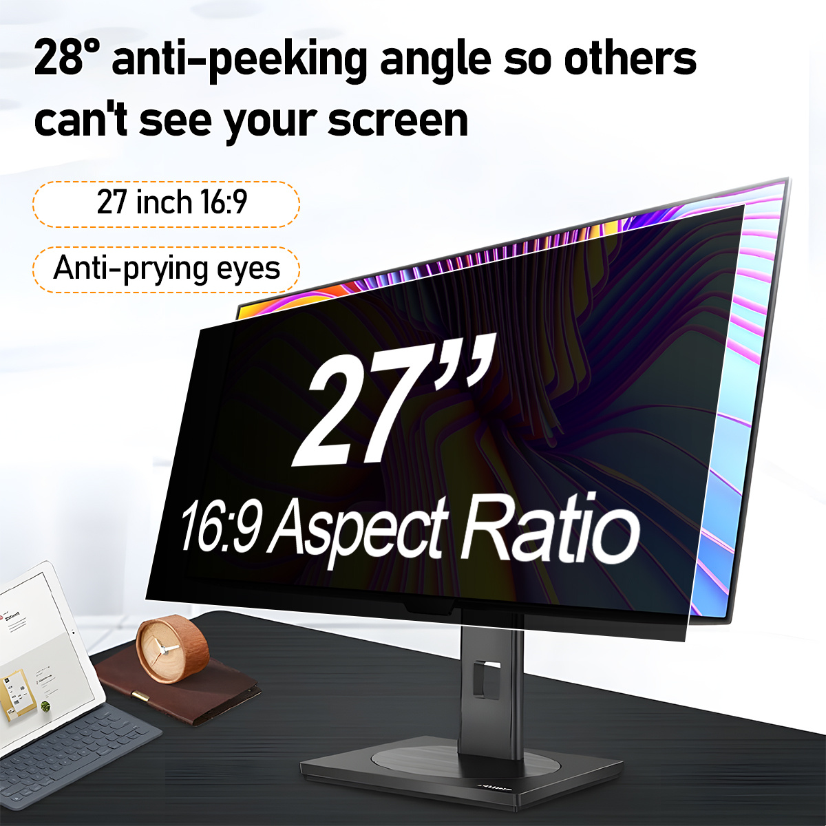 Blue Screen 23.8 Inch Computer Privacy Screen Filter 16:9 Aspect Ratio ...