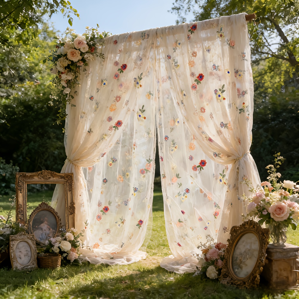 ribbon backdrop sold on Temu United States