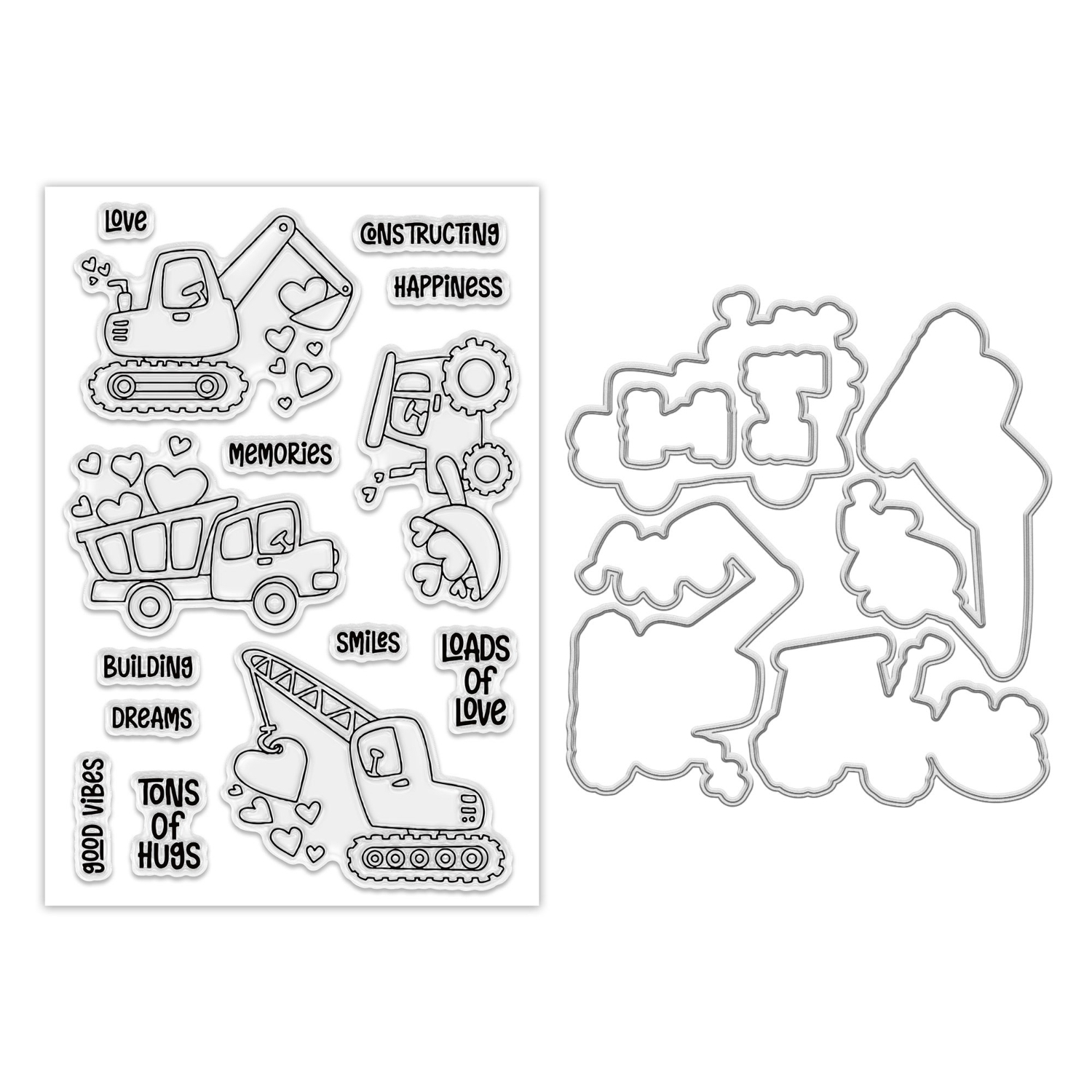 dies and stamp sets sold on Temu United States