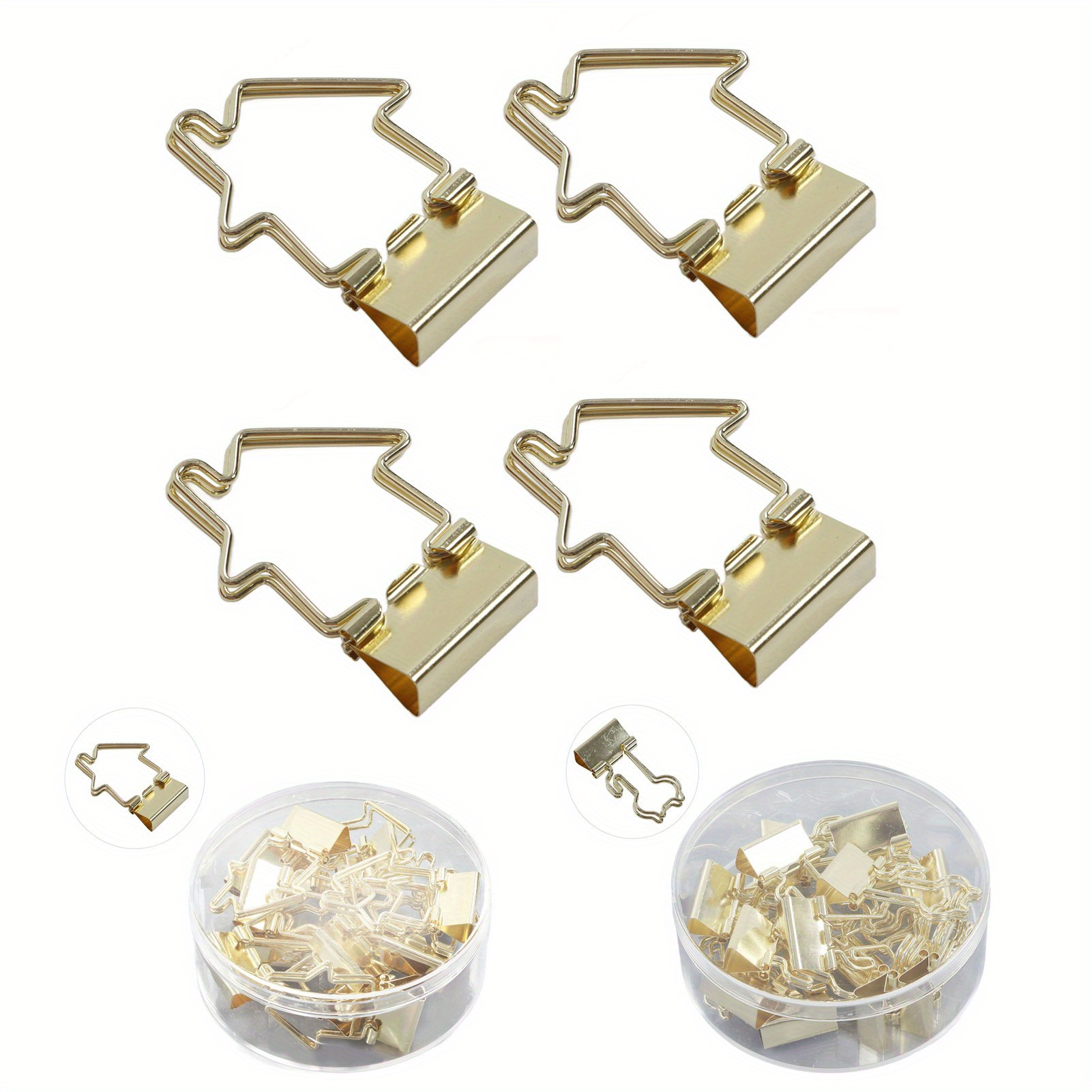 Gold tone Metal Paper Clips Dovetail Tail Office - Temu