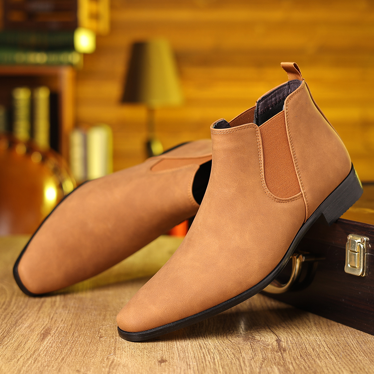 men dress boots sold on Temu Canada