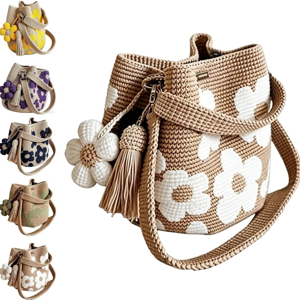 crocheted bags sold on Temu United States