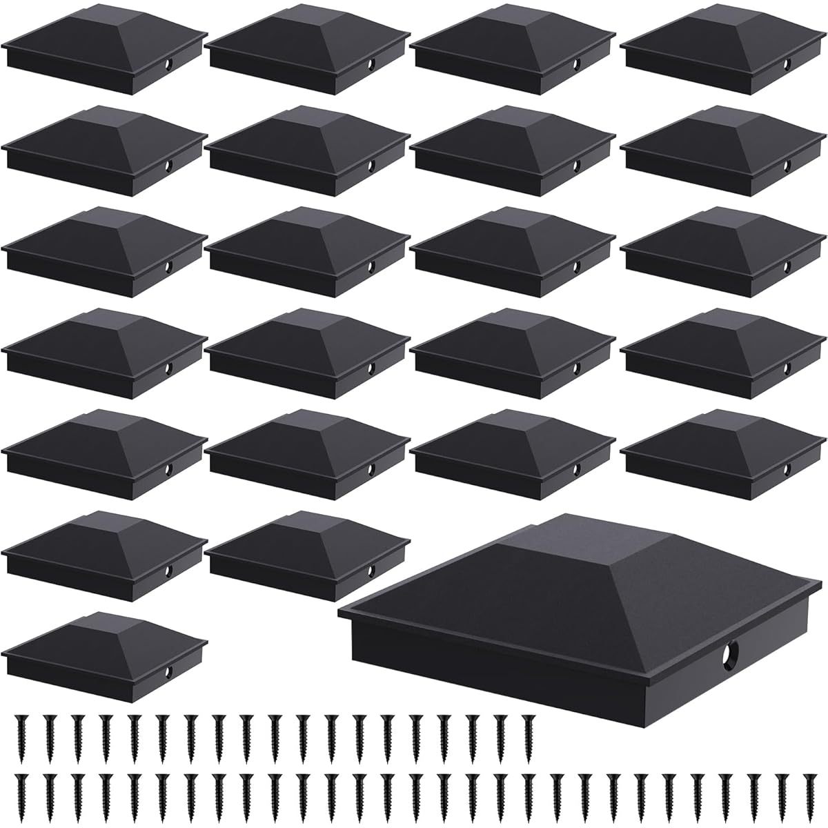Waterproof Galvanized 8-Pack 4x4 Fence Post Caps - Waterproof Iron ...