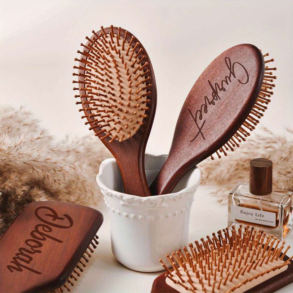 personalized hair brush sold on Temu United States