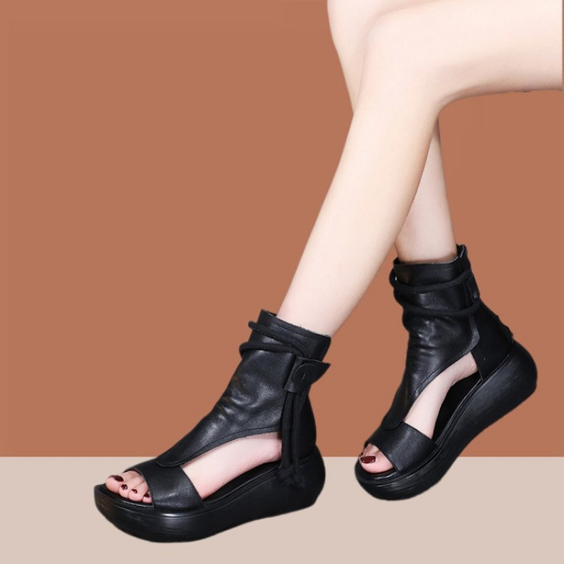 sandals with wedge heel sold on Temu United States