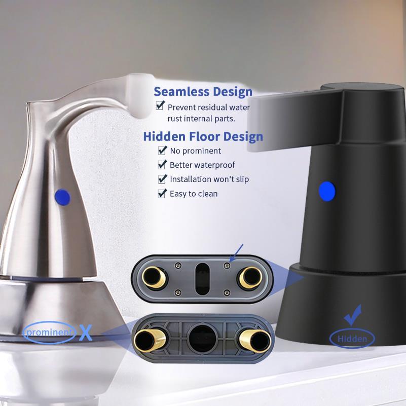 Matte Black 2 handle High Arc Bathroom Faucet Set 360° - Temu