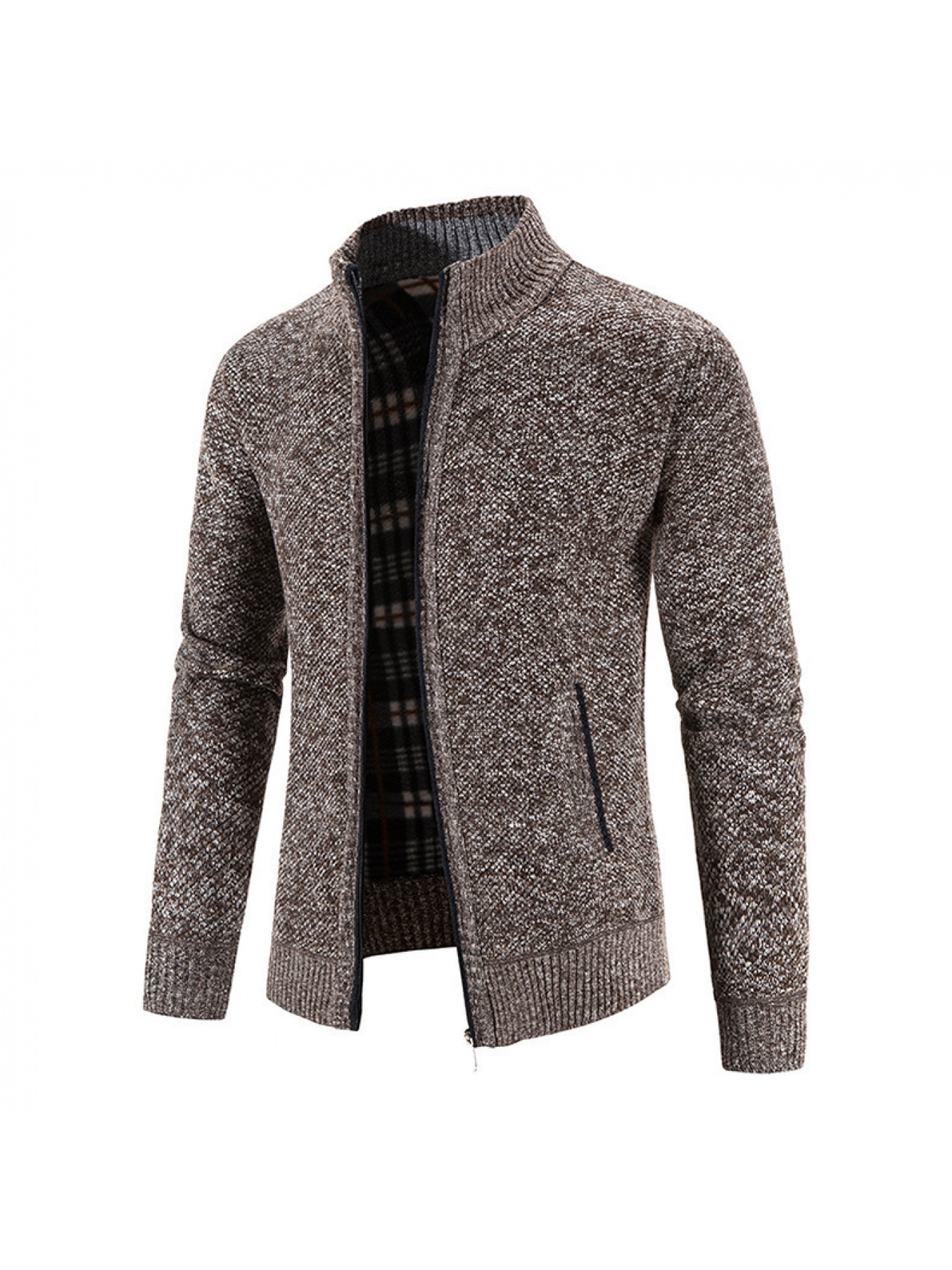 cable knit zip up cardigan sold on Temu United States