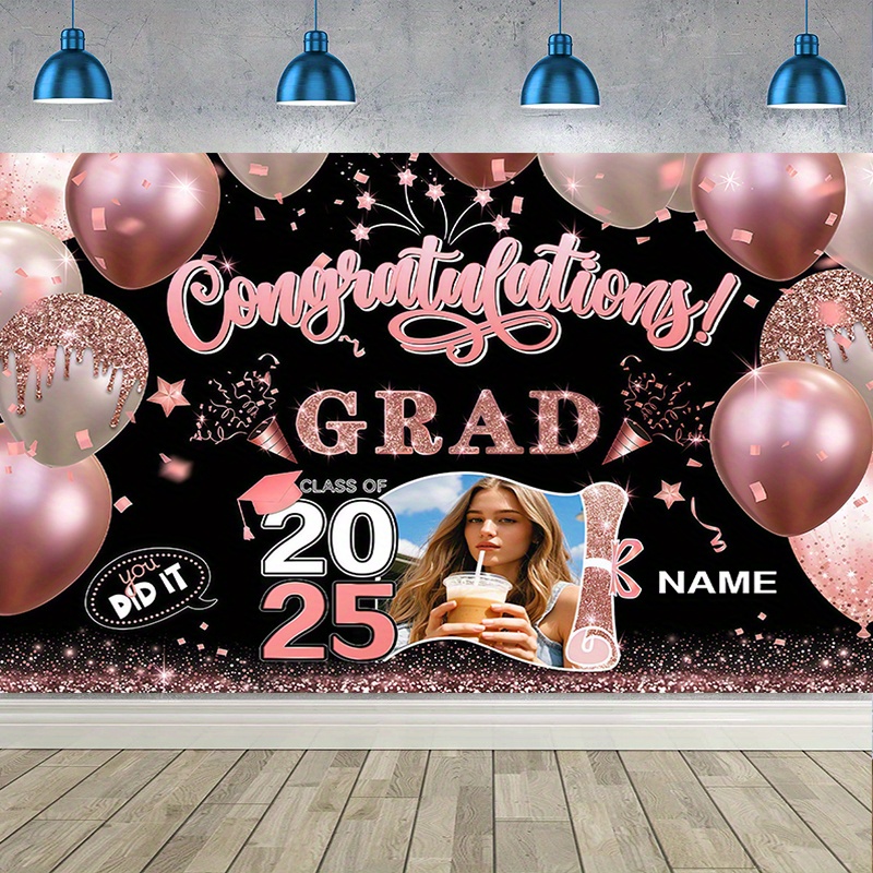 Class Of 2025 Graduation Backdrop 70.8x43.3 Inches - Congrats Grad ...