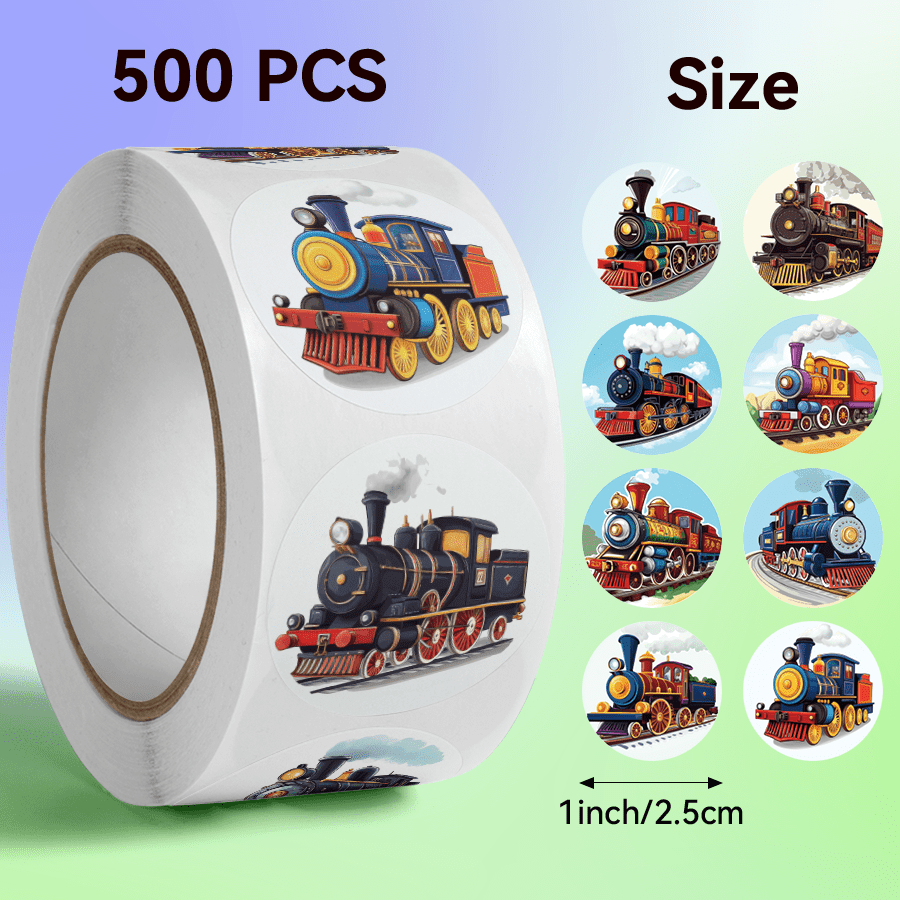 train stickers sold on Temu United States