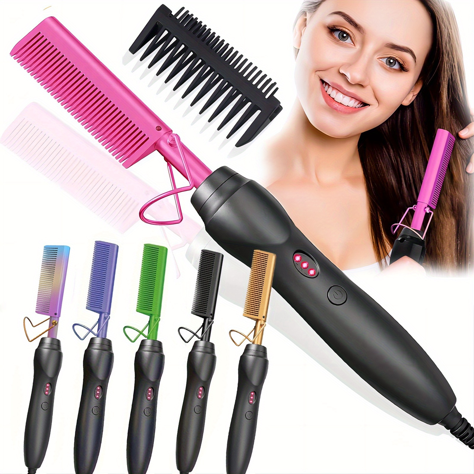 hair straightening comb sold on Temu United States