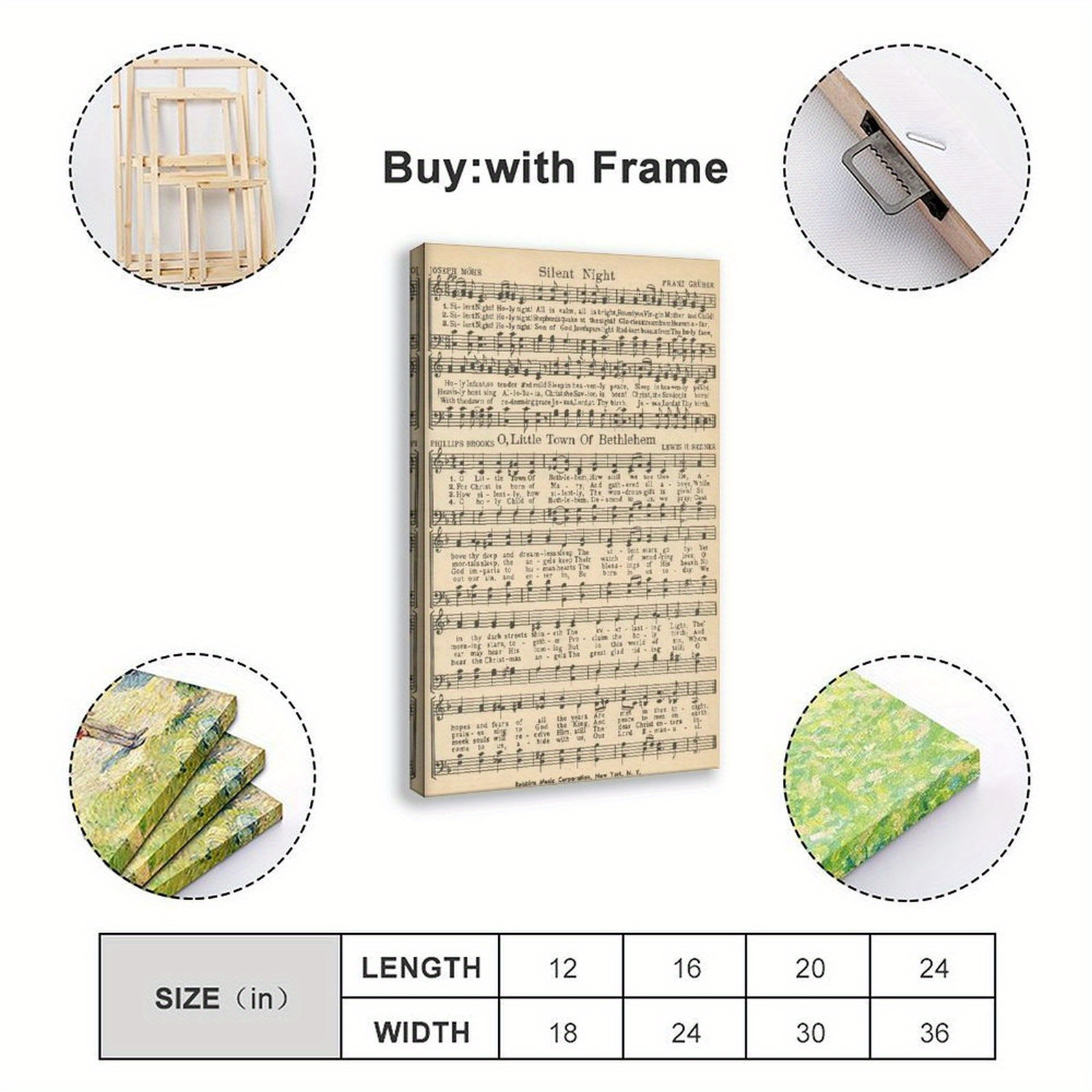 Christmas Music Sheet Pine Wood - Temu