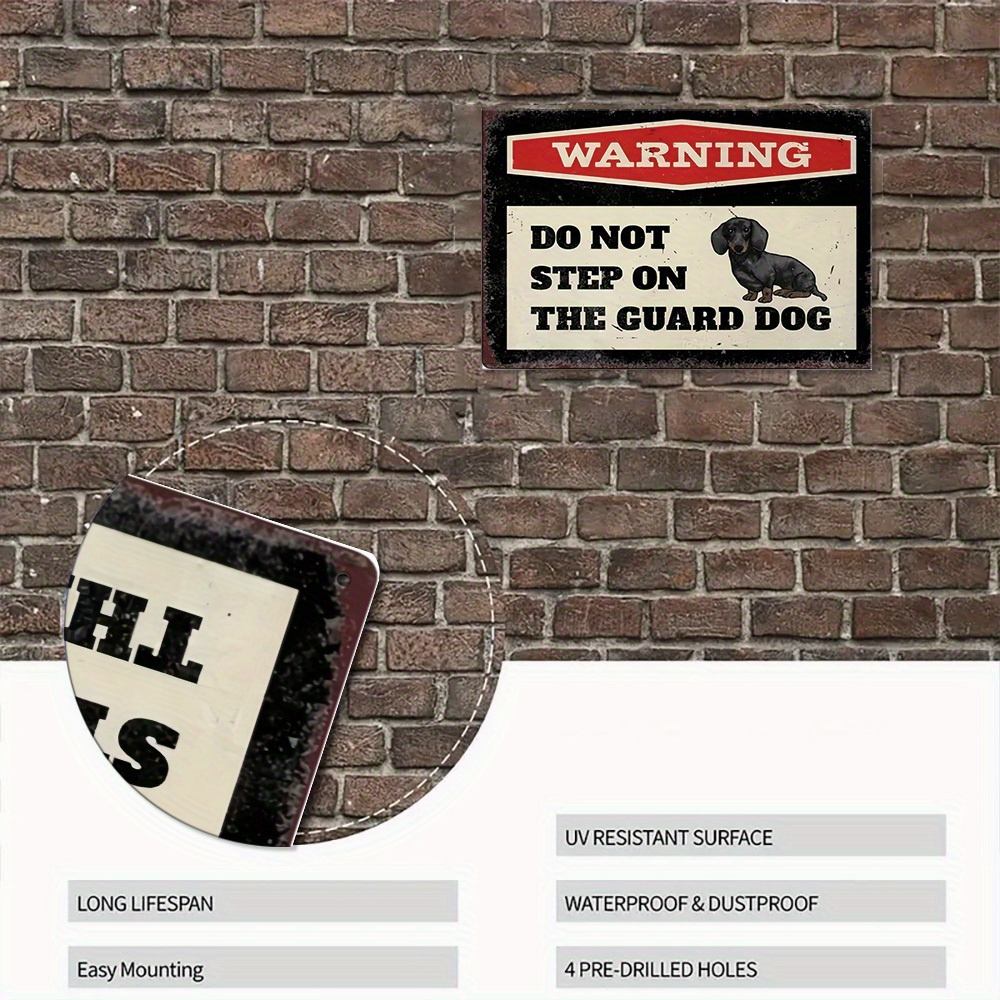 " Not Dog" Vintage Metal Warning Sign Novelty - Temu