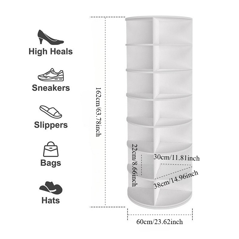 rotating shoe rack tower sold on Temu New Zealand
