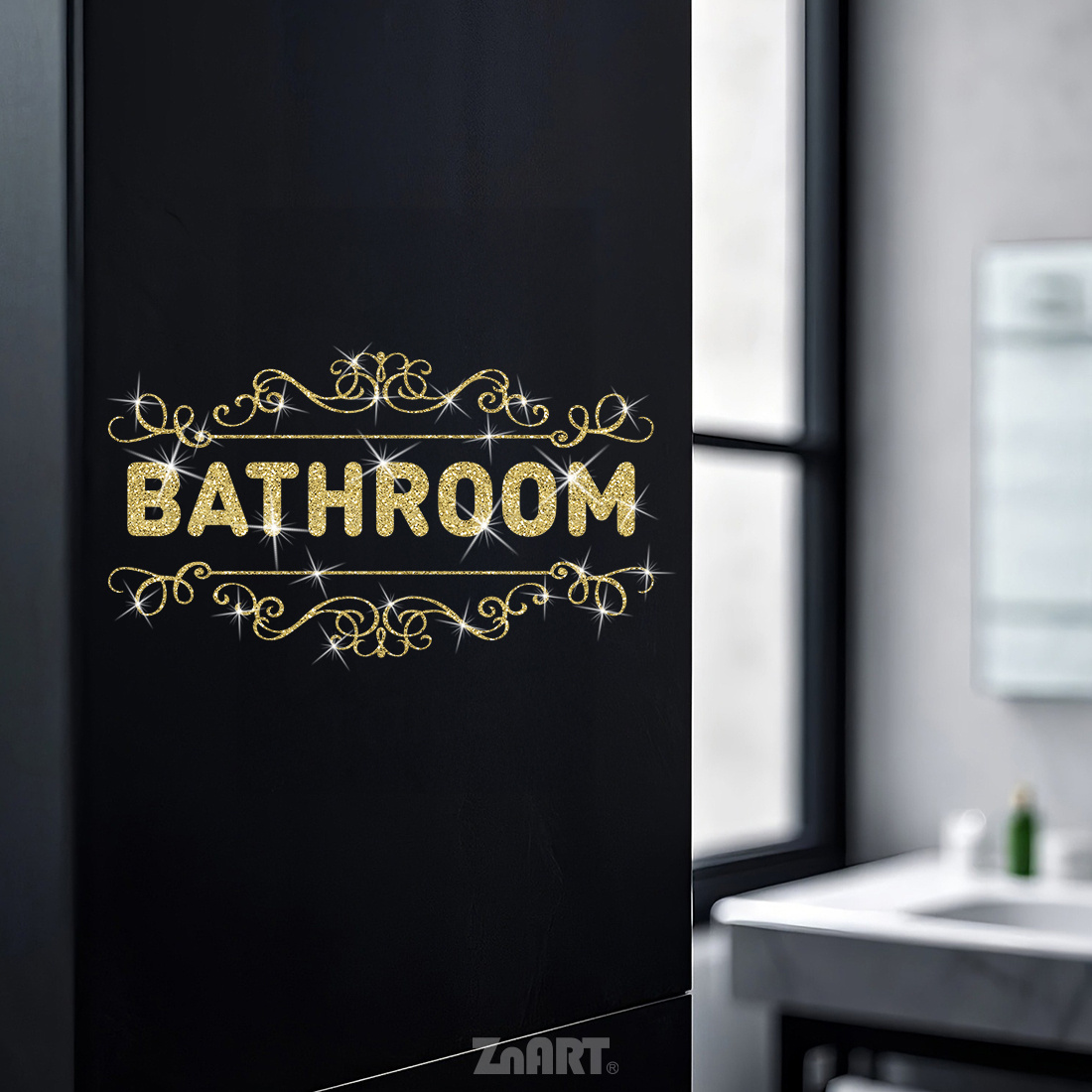 bathroom sign for door sold on Temu United States