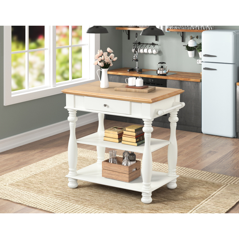 Versatile White Wooden Kitchen Island Storage - Temu