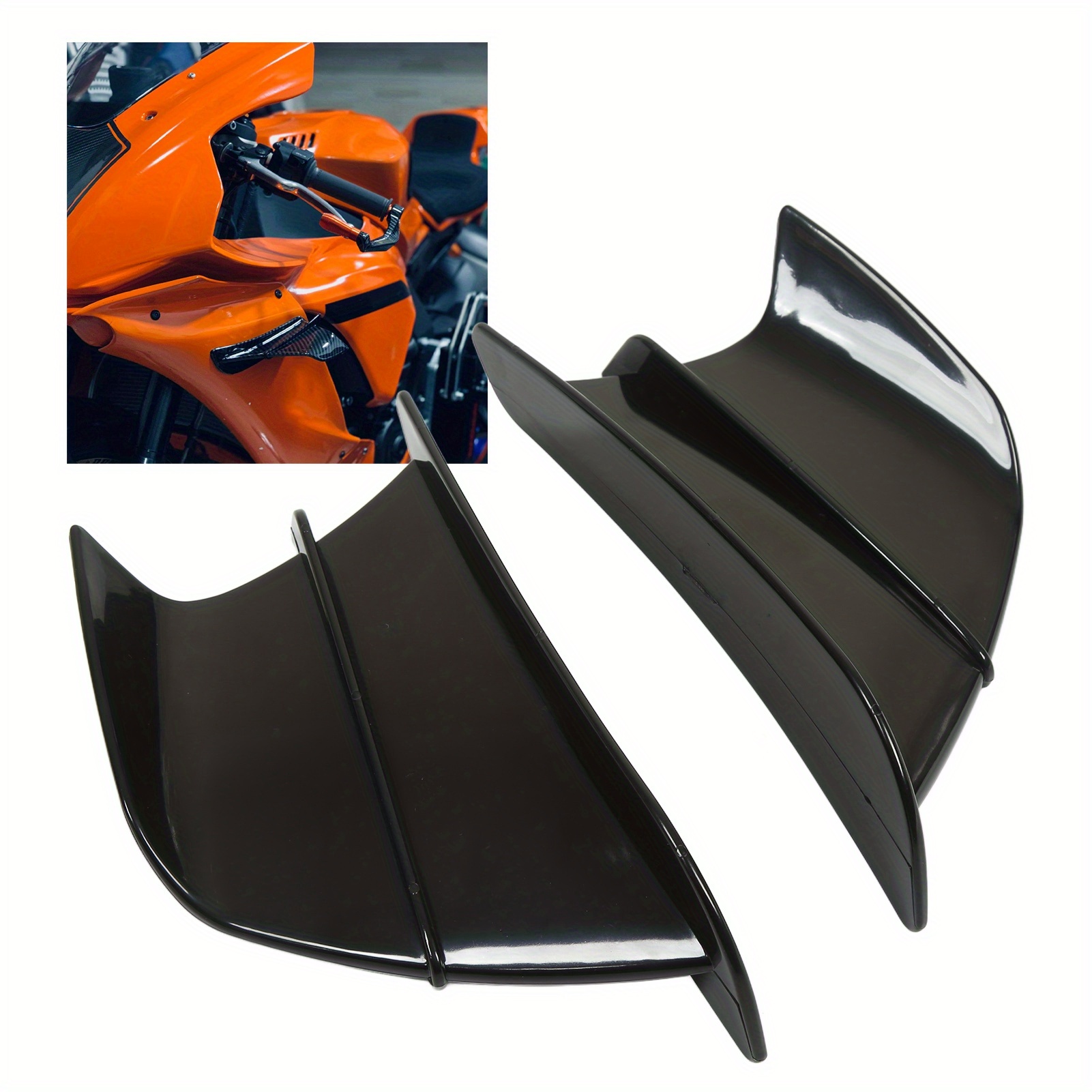 Aerodynamic Motorcycle Side Spoiler Front Winglets - Temu