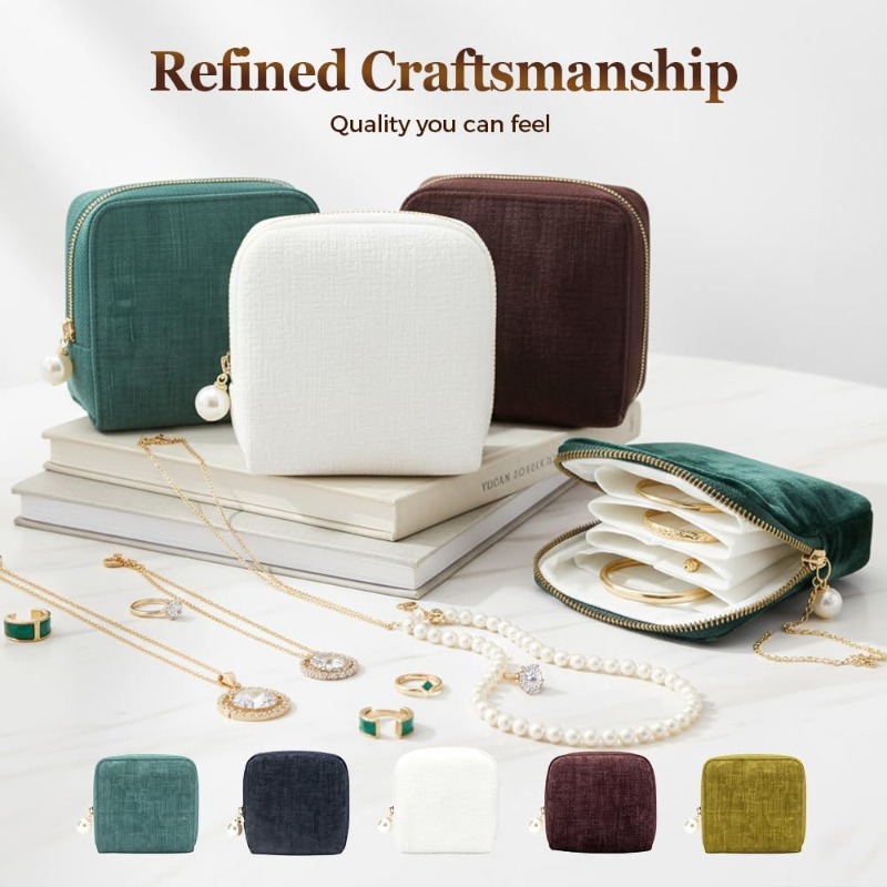 velvet jewelry bags sold on Temu United States
