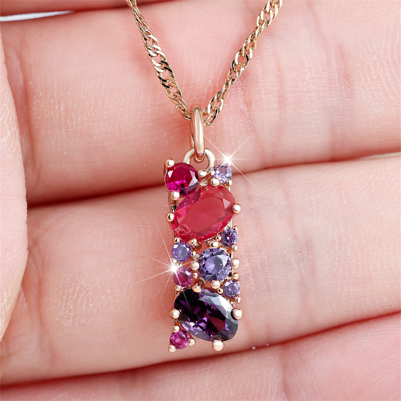 purple necklaces sold on Temu United States