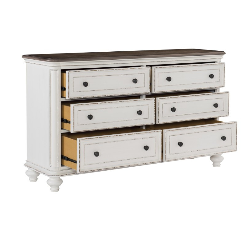 Antique Gray Dresser 6x Drawers Black - Temu