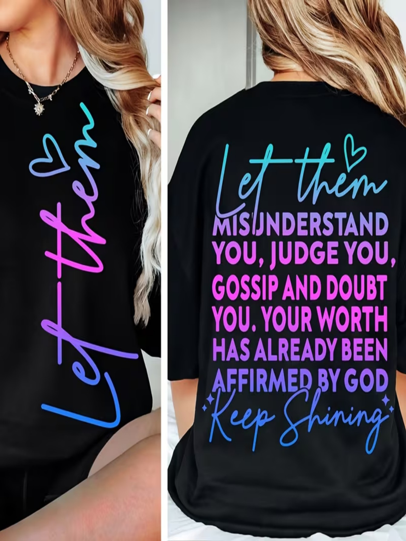 faith shirts sold on Temu United States