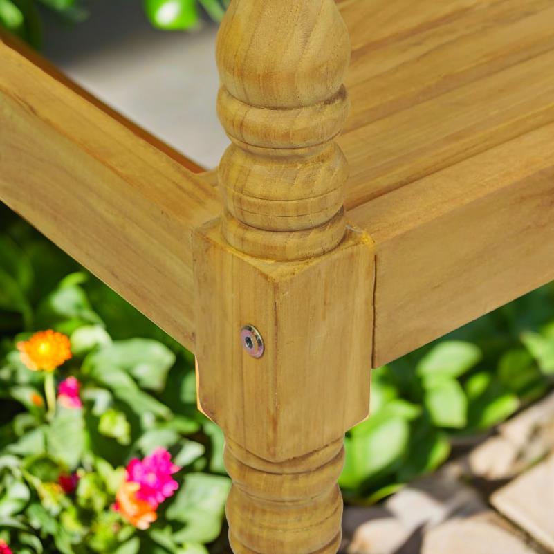 Premium Teak Wood Outdoor Bench Long Patio - Temu