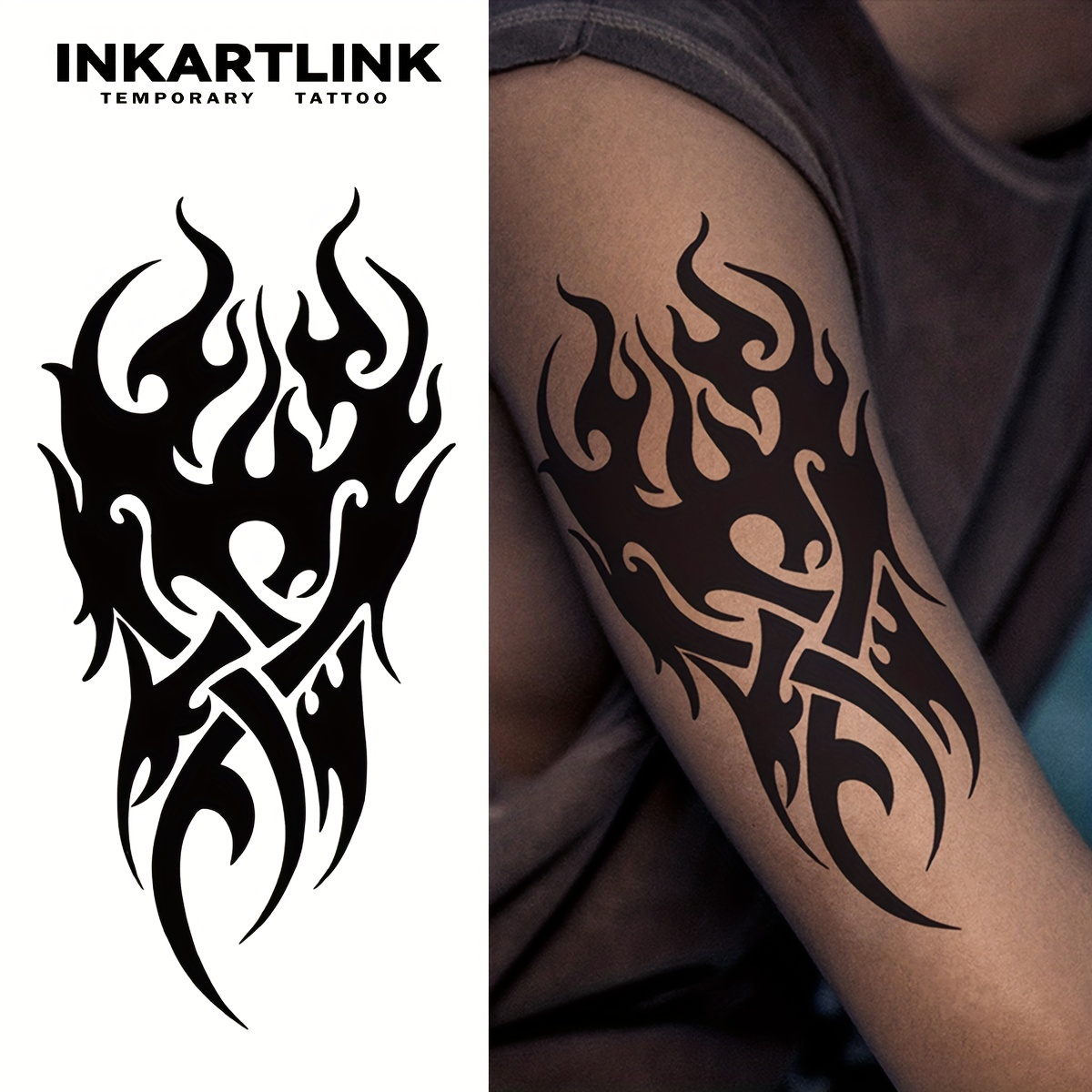 Realistic Fire Tattoo Design