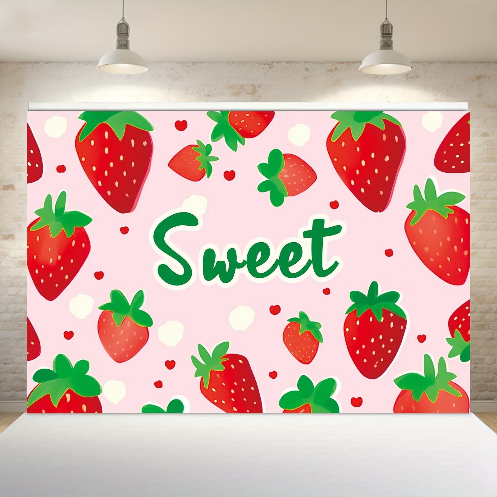 Strawberry Backdrop - Temu