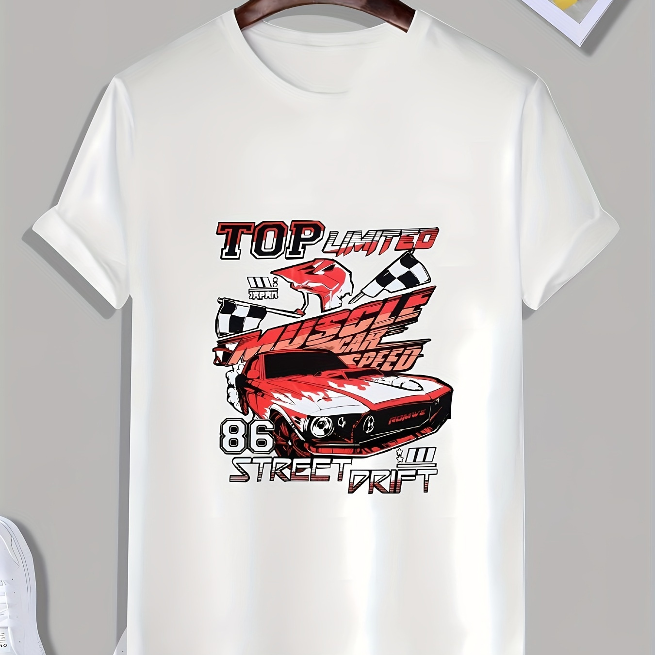 Funny Comic Print, Men's Graphic Design Crew Neck Novel T-shirt, Casual ...