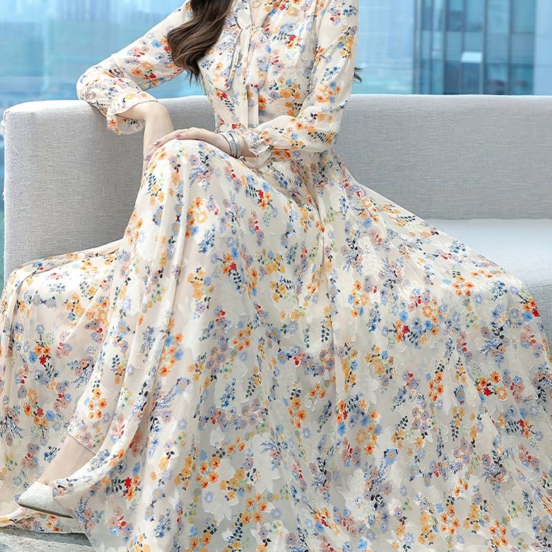 Embroidery Mesh Floral Print Dress Vintage Sleeveless Ruffle Temu